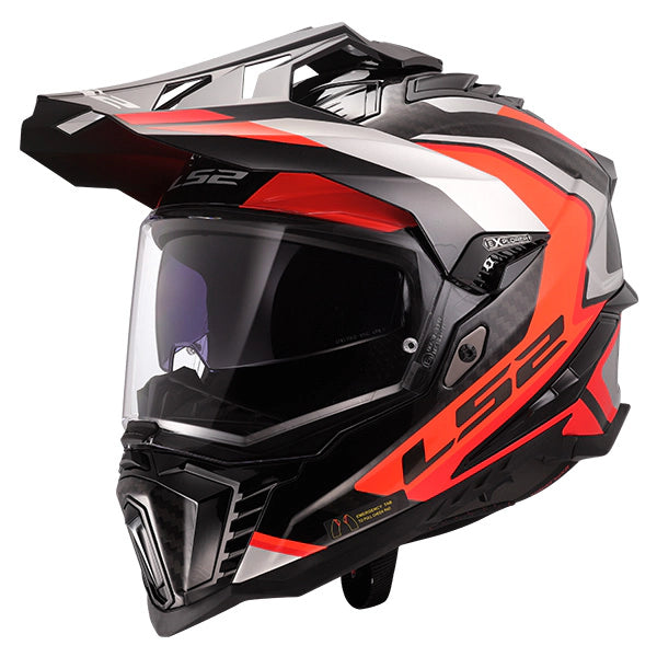 LS2 MX701 Explorer Frontier II Orange Carbon Motorcycle Helmet – Rider