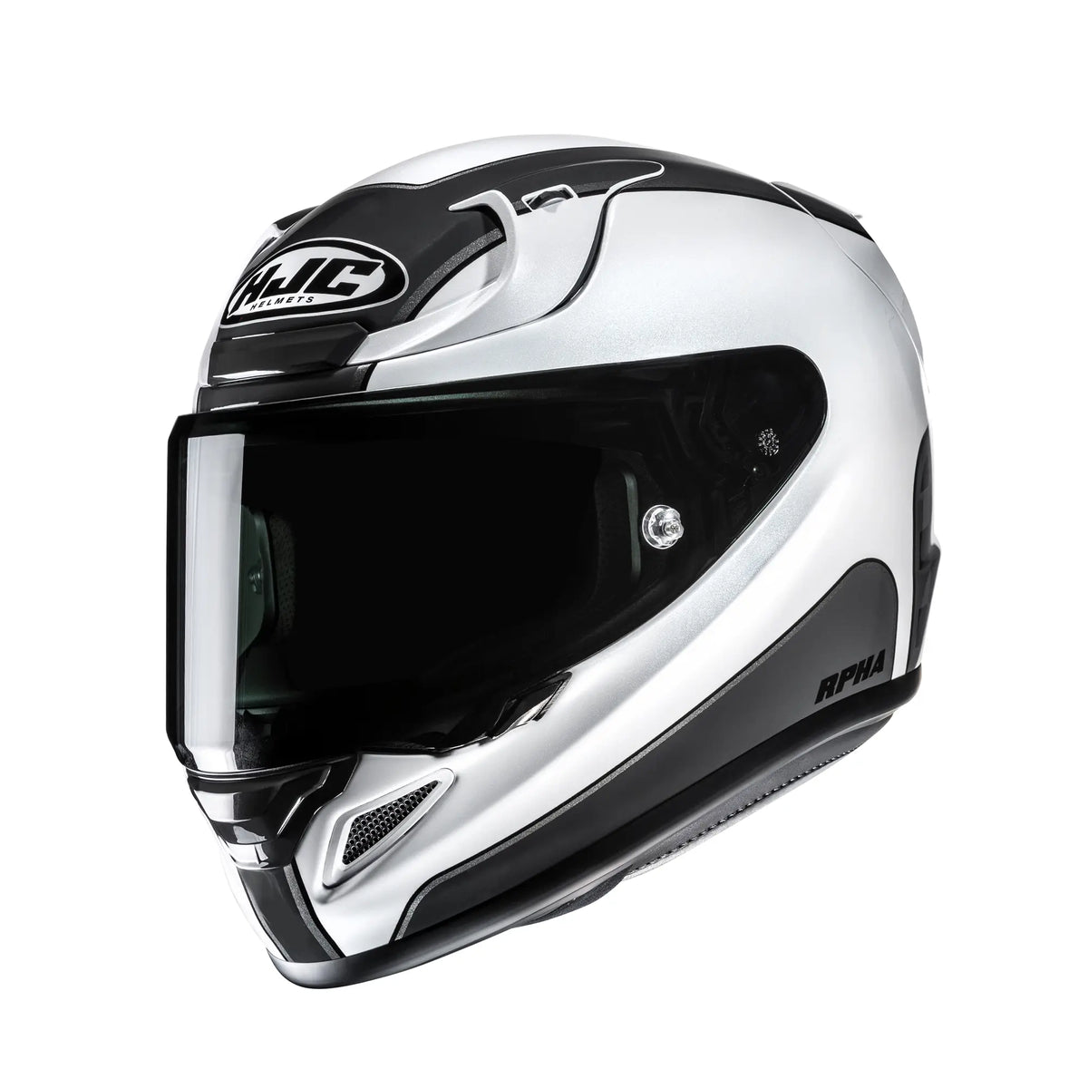 HJC RPHA 12 Respon Motorcycle Full Face Helmet Black White – Rider